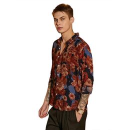 Campus Sutra Button Up Shirt 'Bristol' male Brown size M