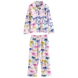 next Pyjama M&auml;dchen Gr&ouml;&szlig;e 164 dunkelblau / curry / pink / rosa