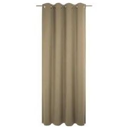 Vorhang WIRTH "Dim out", grau (taupe), B:142cm H:385cm, Polyester, Gardinen, nach Ma&szlig;