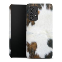 DeinDesign Galaxy A53 5G Handy Premium Case Smartphone Handyh&uuml;lle Schutzh&uuml;lle gl&auml;nzend Cow Skin Fur Cow Premium Case
