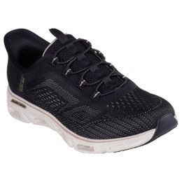 Slip-On Sneaker Skechers "GLIDE-STEP GRATIFY-PACE", Damen, Gr. 40, gold (schwarz, goldfarben), Textil, Schuhe, Schlupfschuh, Komfortschuh mit elastischer Schn&uuml;rung
