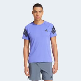 T-Shirt adidas Performance "GYM+ 3S TEE", Herren, Gr. S, blau (semi cobalt blau, schwarz), Obermaterial: 92% Polyester, 8% Elasthan, Shirts