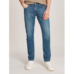 Slim-fit-Jeans Calvin Klein Jeans "SLIM", Herren, Gr. 36, Länge 34, blau (denim medium1), Denim/Jeans, Obermaterial: 99% Baumwolle, 1% Elasthan, unifarben, slim fit, Jeans, mit 5-Pocket-Style