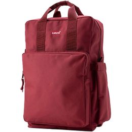 Levi's Cityrucksack LEVI'S, Gr. B/H/T: 27cm x 45cm x 14cm, rot (regular rot), Polyester, unifarben, Rucksäcke, Freizeitrucksack, Schulrucksack, Arbeitsrucksack