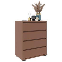 CARRYHOME Kommode, Terracotta, Holzwerkstoff, 4 Schublade(n) Schubladen, 80x103x48 cm, Wohnzimmer, Kommoden & Sideboards, Kommoden