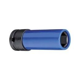 Gedore red Kraftschraubereinsatz 1/2", SW 17mm, Steckschl&uuml;ssel blau, mit farbiger H&uuml;lse, f&uuml;r empfindliche Alu-Felgen