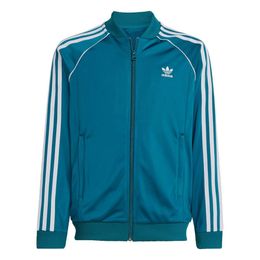 adidas originals Sweatjacke 'Adicolor' Jungen Größe 164 türkis / weiß