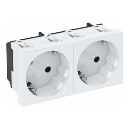 Obo-bettermann OBO Bettermann Vertr Steckdose 33 Grad, 2-fach Schutzkontakt STD-D3S RW2 (6120103)