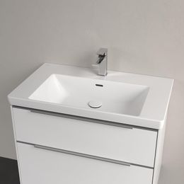 Villeroy & Boch Villeroy & Boch Subway 3.0 Schrankwaschtisch 80 cm, mit 1 Hahnloch, mit Überlauf