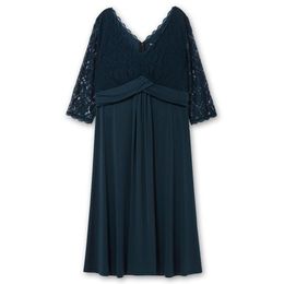 sheego Abendkleid Damen Größe 44 cyanblau