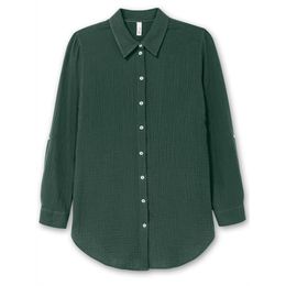 sheego Bluse Damen Gr&ouml;&szlig;e M dunkelgr&uuml;n