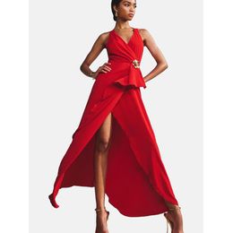 Lipsy Kleid Damen Größe 34 rot Winterkleid