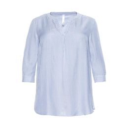 sheego Tunika Damen Größe 8XL hellblau / weiß