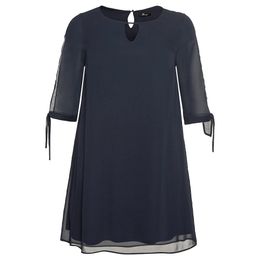 sheego Kleid Damen Größe 46 nachtblau Winterkleid