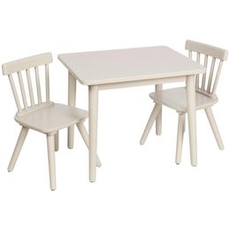 Jimmylee Kindersitzgruppe, Beige, Holz, Kautschukholz, vollmassiv, Kinder- & Jugendzimmer, Kinderm&ouml;bel, Kindersitzm&ouml;bel & -tische, Kindersitzgruppen