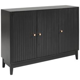 Livetastic Sideboard, Schwarz, Holzwerkstoff, Kiefer, massiv, 1 F&auml;cher, 120x85x35 cm, Holzm&ouml;bel, Kleinm&ouml;bel Holz, Holzkommoden, Sideboards Holz