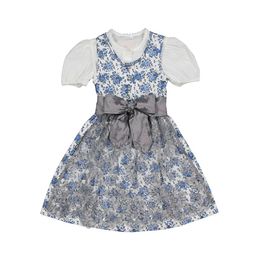 Turi Landhaus Dirndl in Blau/ Wei&szlig; - 74% | Gr&ouml;&szlig;e 104 | Kindertrachtenmode