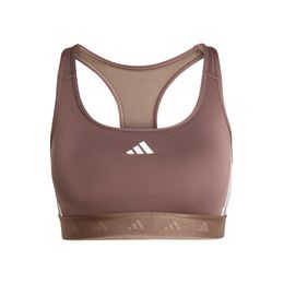 adidas Performance Sport-BH 'PWR MS HYGLM' Damen Größe XS/S braun / weiß