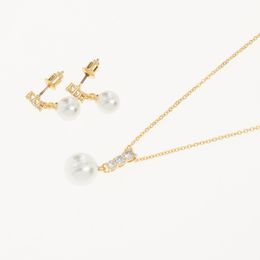 2-teiliges 750er vergoldetes Schmuckset mit Zirkonen