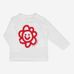Stella McCartney Kids Weißes Oberteil mit roter Blume