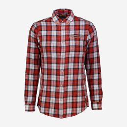 Scotch & Soda Weiß-rotes Flanellhemd