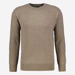 Beigefarbener Pullover aus Wollmischung