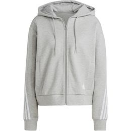 Adidas Future Icons 3s Sweatjacke Damen - grau - Gr. XS - Baumwolle/Polyester