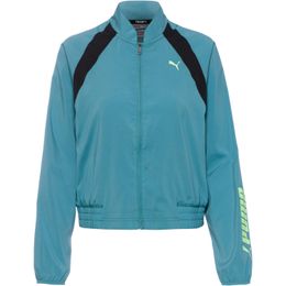 Puma Fit Fashion Trainingsjacke Damen - blau - Gr. XS - Polyester