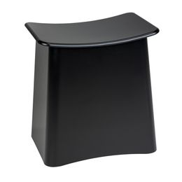 Wenko Badhocker mit W&auml;schesack 'Wing' schwarz 45 x 48 x 33 cm
