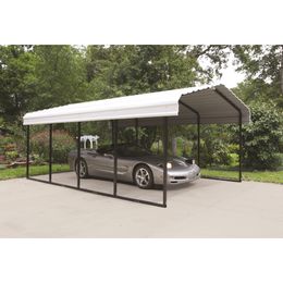 ShelterLogic Carport 'Neapel' mit Walmdach schwarz Stahl 602 x 370 x 260 cm