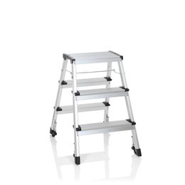 hjh OFFICE Klappleiter SOLID IV Aluminium