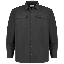Jack & Jones Große Größen Jack&Jones Overshirt mit Elasthan Farbe schwarz Größe: 8XL