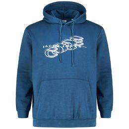 Jack & Jones Gro&szlig;e Gr&ouml;&szlig;en Jack&Jones Hoodie mit Label-Print Farbe blau Gr&ouml;&szlig;e: 4XL