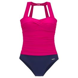 Lascana Badeanzug Damen Gr&ouml;&szlig;e XL navy / neonpink