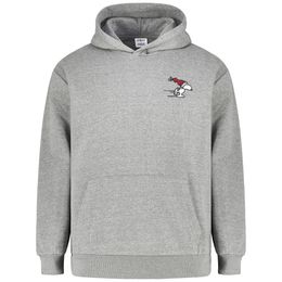 Große Größen s.Oliver Hoodie mit Snoopy Applikation Farbe grau Größe: 4XL