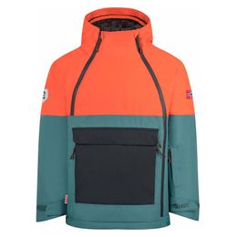Trollkids Ski-/ Snowboardjacke "Eikedalen" in Blau/ Orange - 50% | Gr&ouml;&szlig;e 128 | Kinder-outdoor-jacken