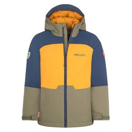 Trollkids Funktionsjacke "Hardanger" in Gelb/ Khaki/ Blau - 50% | Gr&ouml;&szlig;e 140 | Kinderjacken