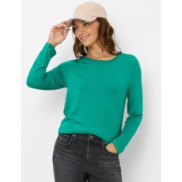 Brax Damen Sweatshirt Style CARINA L smaragd, gr&uuml;n, Gr. 38