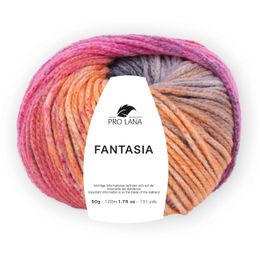 Fantasia von Pro Lana, Orange/Grau/Pink, aus Schurwolle