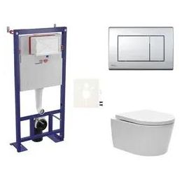 SAT Brevis H&auml;nge-WC Set f&uuml;r Trockenbau / Vorwandinstallation SIKOSSBR21