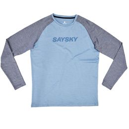 Saysky Logo Pace Long Sleeve Bekleidung Herren blau