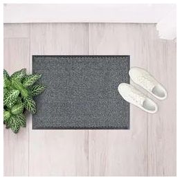 Fu&szlig;matte ANDIAMO "Easy, Made in Netherlands", grau (hellgrau), B:90cm H:5mm L:200cm, Kunstfaser, Teppiche, Schmutzfangl&auml;ufer, Schmutzfangmatte, rutschhemmend, Innen- und &uuml;berdachten Au&szlig;enbereich