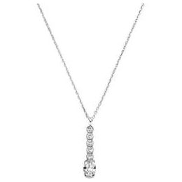 Kette mit Anh&auml;nger Smart Jewel "Anh&auml;nger mit Kristallsteinen, Silber 925", wei&szlig;, Halsketten, Damen, 45cm, Silber 925 (Sterlingsilber)