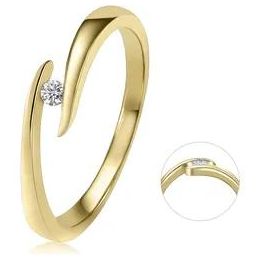 Diamantring ONE ELEMENT "0,05 ct Diamant Brillant Spannfassung Ring aus 585 Gelbgold" Gr. 60, gold, Fingerringe, Damen, 60, 0,05, Diamanten Gelbgold 585 Gold, Diamanten, Gelbgold 585, Gold, Diamantring, Klassisch & stilvoll &ndash; ein Begleiter f&uuml;r viele Anl&auml;sse