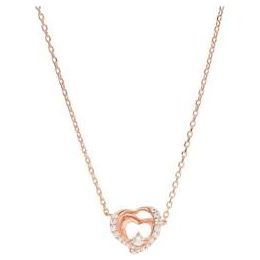 Collier Smart Jewel "Herz mit Zirkonia, ros&eacute; vergoldet, Silber 925", rosa (ros&eacute; vergoldet), Halsketten, Damen, 47cm, Silber 925 (Sterlingsilber), Collier