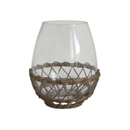 Chic Antique Hurricane Windlicht mit Flechtkorb skandinavische Deko Online Shop