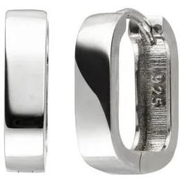 Paar Creolen Jobo, silber (silber 925), Ohrringe, Damen, Silber 925 (Sterlingsilber), 925 Silber
