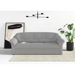3-Sitzer DOMO collection "Montana f&uuml;r kleine R&auml;ume, Breite 184cm, komfortabel und zeitlos", silber, B:184cm H:84cm T:82cm, 100% Polyester, Sofas, bequeme Armlehnen