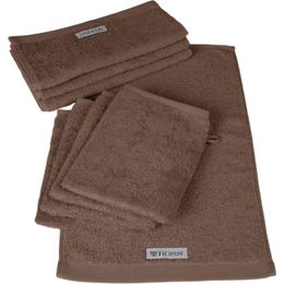 Handtuch Set Ross "Sinfonie", grau (taupe), Obermaterial: 100% Baumwolle, Handtuch-Sets, beinhaltet Gästetücher und Waschhandschuhe