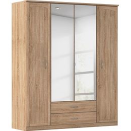 Kleiderschrank Rauch "Schrank Garderobe Garderobenschrank Putzschrank Wäscheschrank TORRENT", braun (eiche sonoma), B:181cm H:210cm T:56cm, Holzwerkstoff, Schränke, optional Außenschubladen und Spiegel, viel Stauraum MADE IN GERMANY
